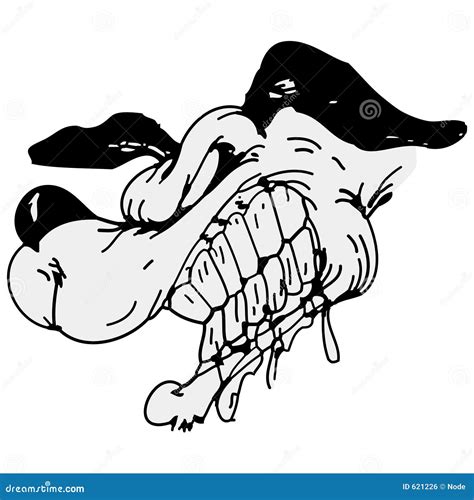 Mean Dog With Clipping Path Stock Illustration Illustration Of Bark