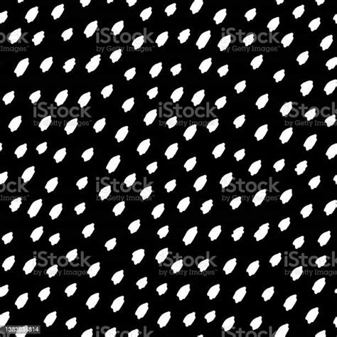 검은 색 배경에 격리 된 흰색 작은 잉크 점 흑백은 매끄러운 패턴을 발견했다 점선 텍스처 벡터 간단한 평면 그래픽 손으로 그린 그림 점수 득점에 대한 스톡 벡터 아트 및