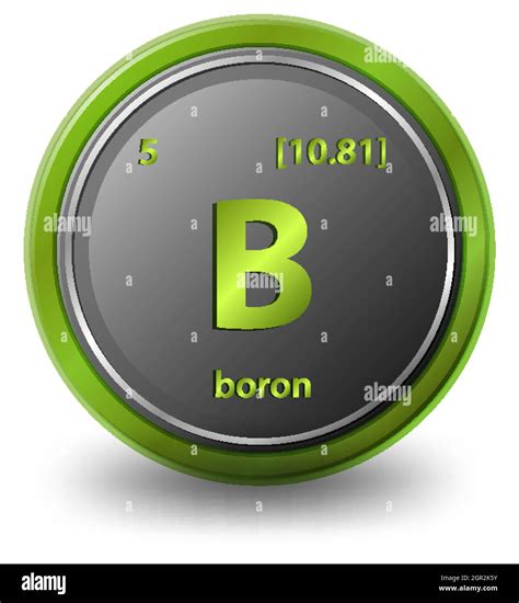 Boron Chemical Element Chemical Symbol With Atomic Number And Atomic