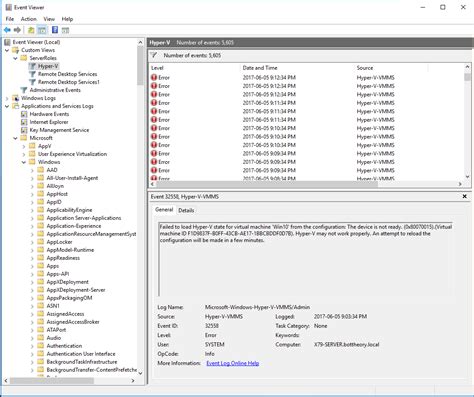 The OptionKey Blog How To Fix Hyper V Error 0x80070015 Event ID 32558