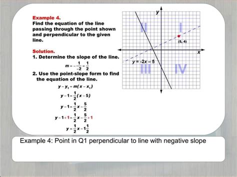 Tutorials Equations Of Parallel And Perpendicular Lines PPT