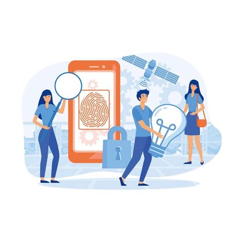 Premium Vector Finger Authentication Fingerprint Screening Security