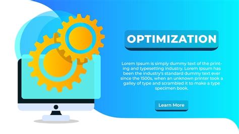 Premium Vector Optimization Website Banner Design Template