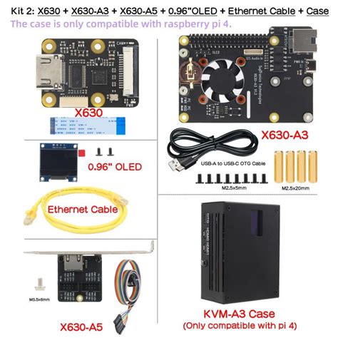 Pikvm A สำหรบผาน IP KVM แบบโอเพนซอรสราสเบอรร Pi เขากนไดกบหมวก V Pikvm ATX HDMI CSI