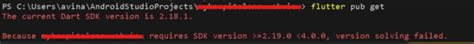 Flutter Sdk Version Conflicts Issue Devops Support