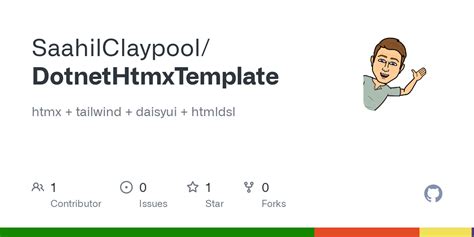 Github Saahilclaypooldotnethtmxtemplate Htmx Tailwind Daisyui Htmldsl