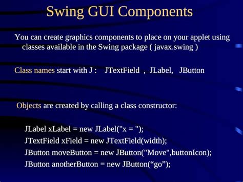 PPT Swing GUI Components DOKUMEN TIPS