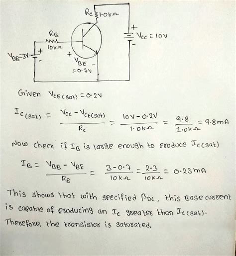 [solved] Determine Whether Or Not The Transistor Is In Saturation Course Hero