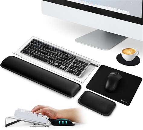 Mosiso Computer Keyboard Standandkeyboard Wrist Restandmouse Pad With Wrist Rest