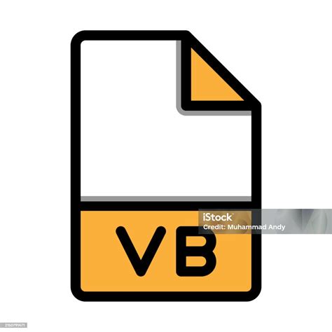 Vb 파일 형식 형식 아이콘입니다 확장 문서 파일 아이콘 기호입니다 편평하고 윤곽선 작풍으로 0명에 대한 스톡 벡터 아트 및 기타 이미지 Istock