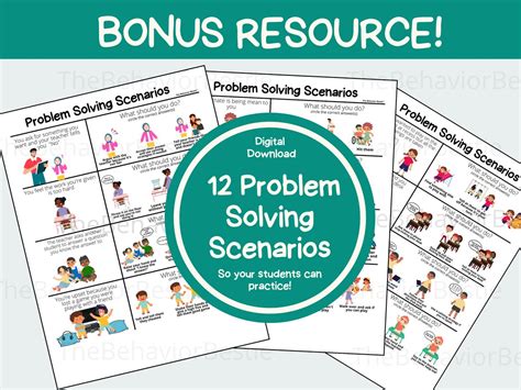Problem Solving Reflection Sheet Scenarios And Solution Wheel Pdf Download Etsy