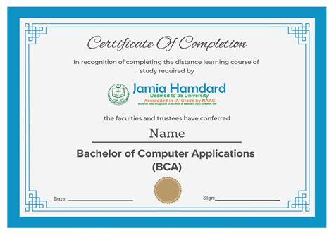 Jamia Hamdard University Bca 3 Years Program Course