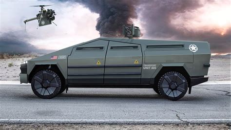 Military Tesla Cybertruck Combat Vehicle Youtube