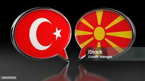 연설 거품과 터키 마케도니아 플래그입니다 3 차원 일러스트 레이 션 0명에 대한 스톡 사진 및 기타 이미지 0명 3차원 형태 Eurozone Istock