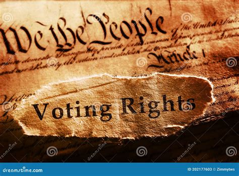 Voting Rights And Constitution Stock Image Image Of Democratic Vote
