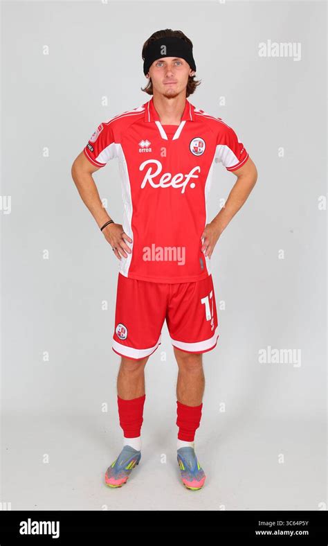 Crawley Town Football Club Kyle Scott Portraits 29 July 2025 Stock