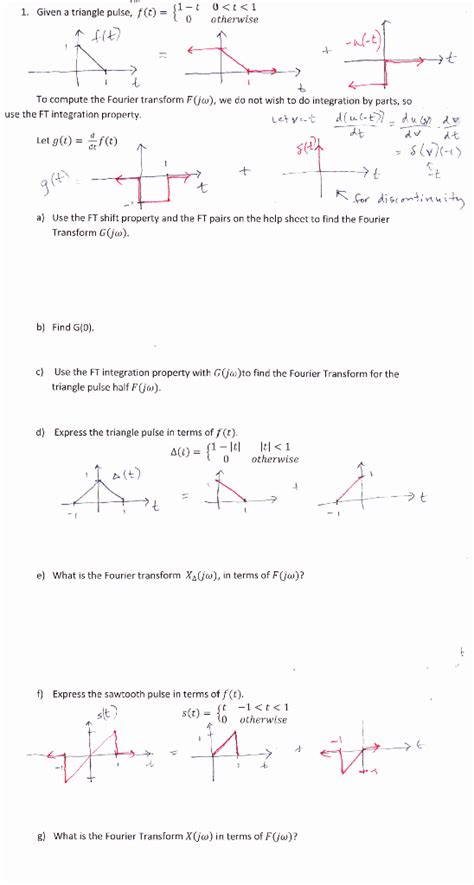 Solved Given A Triangle Pulse Ft 1。1 0