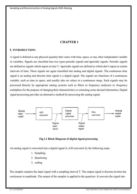 Sampling And Reconstruction Of Signal Using Aliasing Pdf