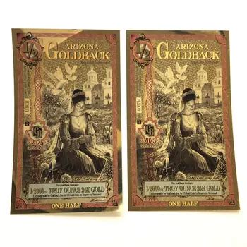 24kt Gold Back 12000th Troy Oz Each Gold Arizona 12 Gold Backs