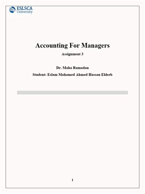 Assignment 3 1 Management Accounting Pdf Financial Economics