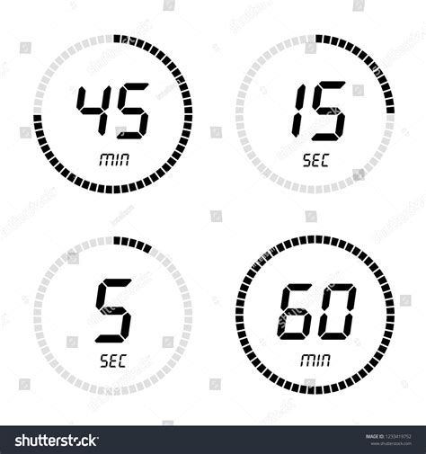 Countdown Clock Counter Timer Set Digital Stock Vector Royalty Free