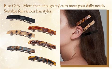 Fumwase 6pcs Hair Barrettes For Women Shell Hair Clip Hair