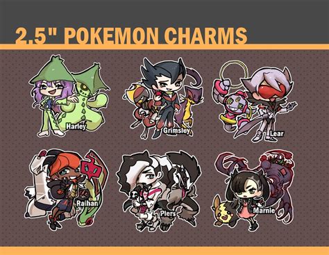 25 Pokemon Charms Harley Grimsley Lear Raihan Piers Marnie Etsy