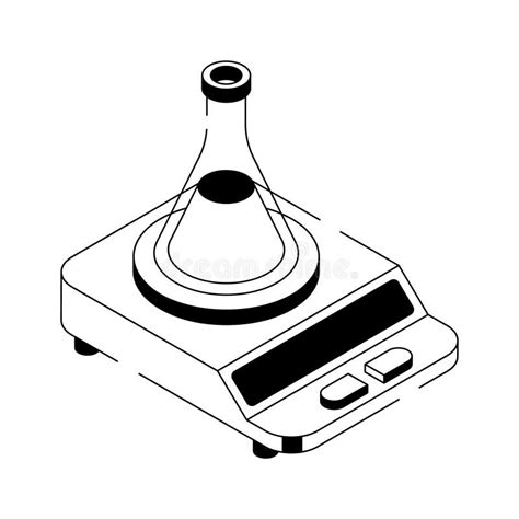 Beaker And Scale For Lab Experiments And Chemical Analysis Stock Vector Illustration Of Scale