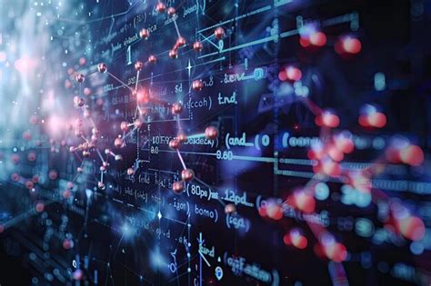 Complex Computational Chemistry Equations On A Chalkboard Or Digital Display Premium Ai