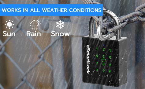 Elinksmart Heavy Duty Smart Padlock With Key Pad Lock With Code Keypad Weatherproof Bluetooth