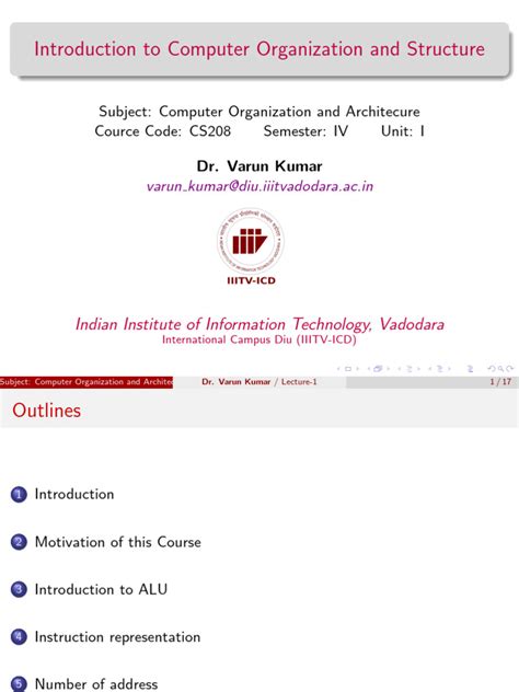 1introduction To Computer Organization And Structure Pdf System