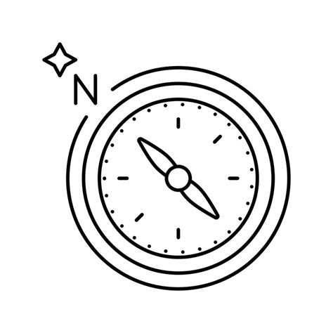 Compass Tool Line Icon Vector Illustration 19575362 Vector Art At Vecteezy