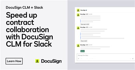 Collaborate And Move Your Agreements Forward With Docusign CLM And Slack