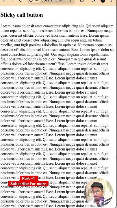Create Sticky Button In Css Part 1 Codingtechnique Webdevelopment