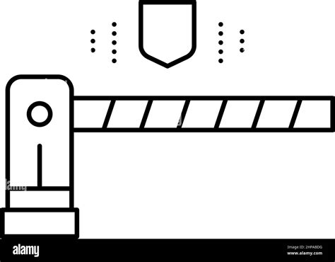 Intercom Device Line Icon Vector Isolated Illustration Stock Vector