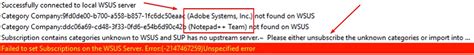 Fix Wsus Subscription Error 2147467259