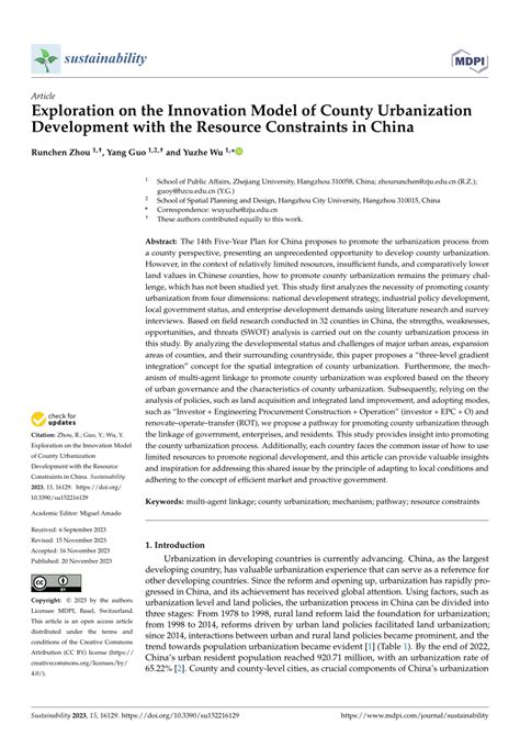 pdf exploration on the innovation model of county urbanization