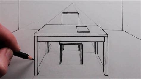 How To Draw A Table In A Room In One Point Perspective Narrated In