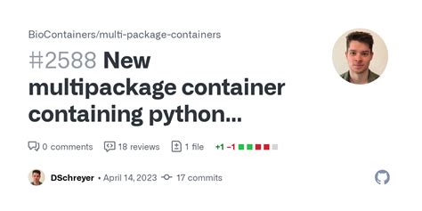 New Multipackage Container Containing Python Packages For Prepareaa S By Dschreyer · Pull