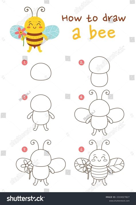 How To Draw Cartoon Bee Easy Drawing Step By Step