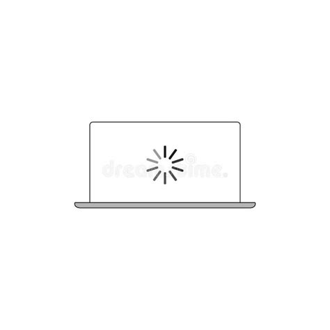 System Software Update And Upgrade Concept Loading Process In Laptop Screen Vector