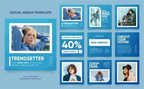 소셜 미디어 템플릿 배너 패션 판매 프로모션 완전히 편집 가능한 Instagram 및 Facebook 사각형 포스트 프레임 퍼즐 유기 판매 포스터 프리미엄 벡터