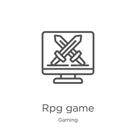 Rpg Game Icon Vector From Gaming Collection Thin Line Rpg Game Outline Icon Vector Illustration
