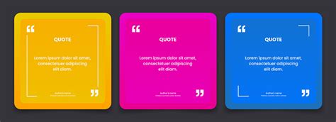 3d 버블 평가 배너 인용문 인포그래픽 따옴표를위한 소셜 미디어 게시물 템플릿 디자인 빈 말풍선 따옴표 거품 및 텍스트 상자 벡터 일러스트 레이 션 Eps10 0명에 대한