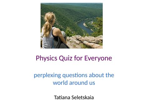 Pdf Physics Quiz For Everyone