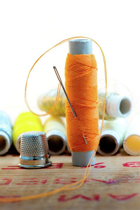Nedle With Orange Color Thread Photograph By Vaclav Mach Pixels