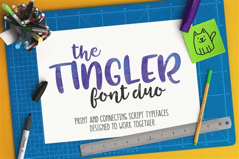 The Tingler Font Duo Print And Script Bffs Behance