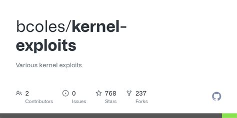 github bcoles kernel exploits various kernel exploits