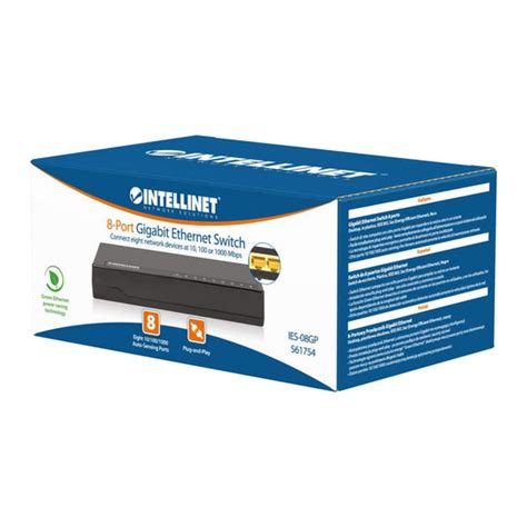 Intellinet 8 Port Gigabit Ethernet Switch Firefold