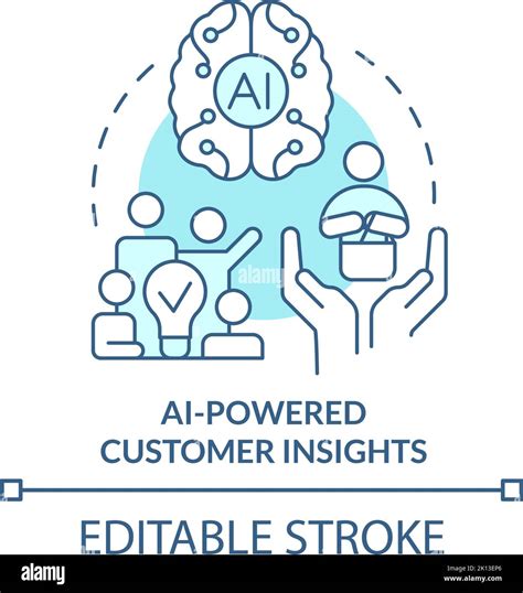 Ai Powered Customer Insights Turquoise Concept Icon Stock Vector Image And Art Alamy